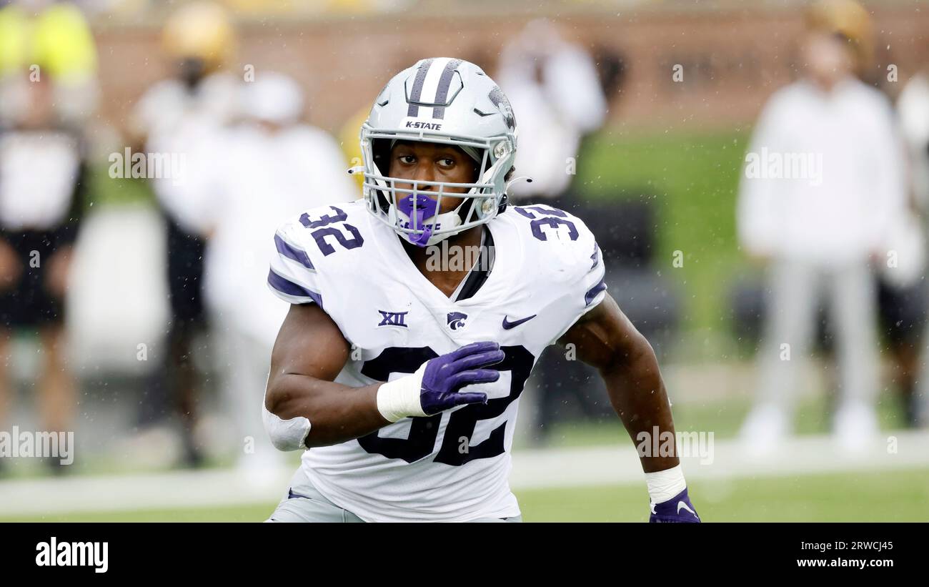 Kansas State linebacker Desmond Purnell (32) during an NCAA football ...