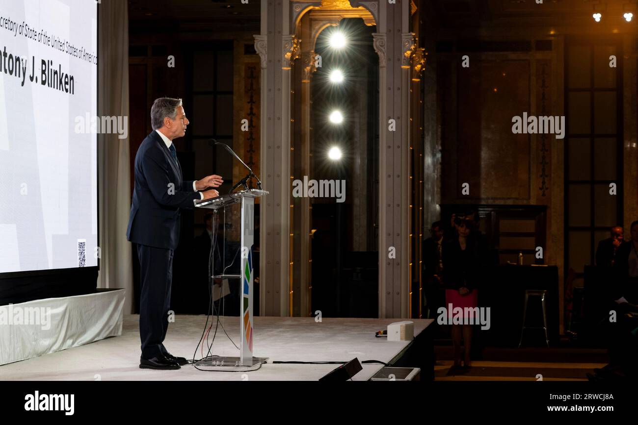 Secretary of State Antony Blinken delivers remarks at the AI for ...