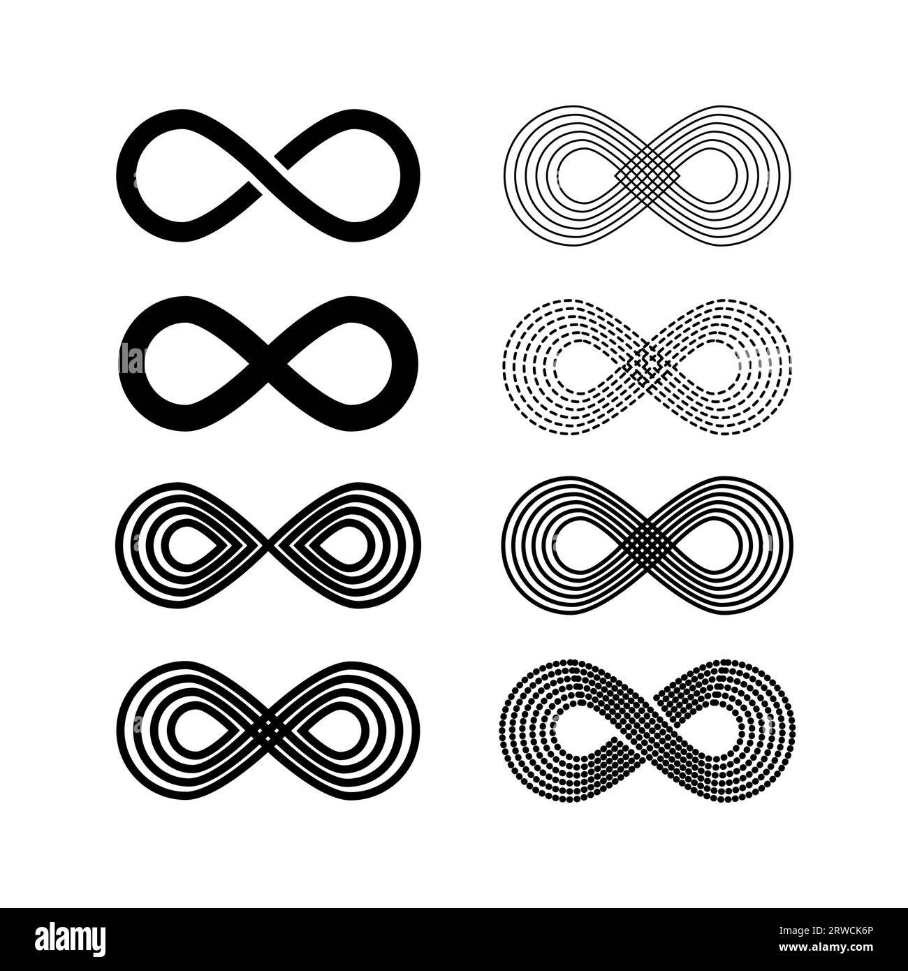 Infinity symbol set. Vector logo illustration Stock Vector Image & Art ...