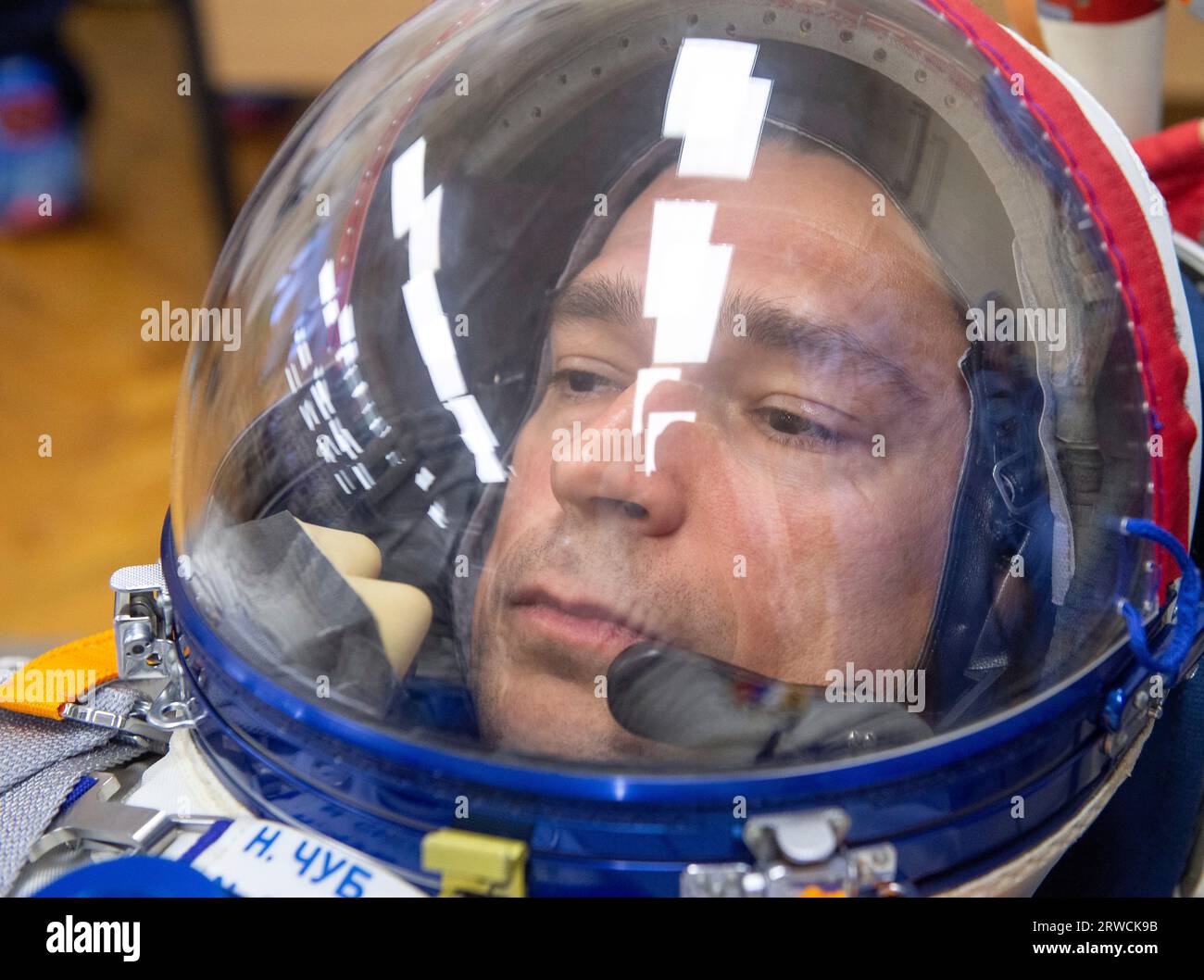 Baikonur , Kazakhstan. 15 September, 2023. Roscosmos cosmonaut Nikolai ...