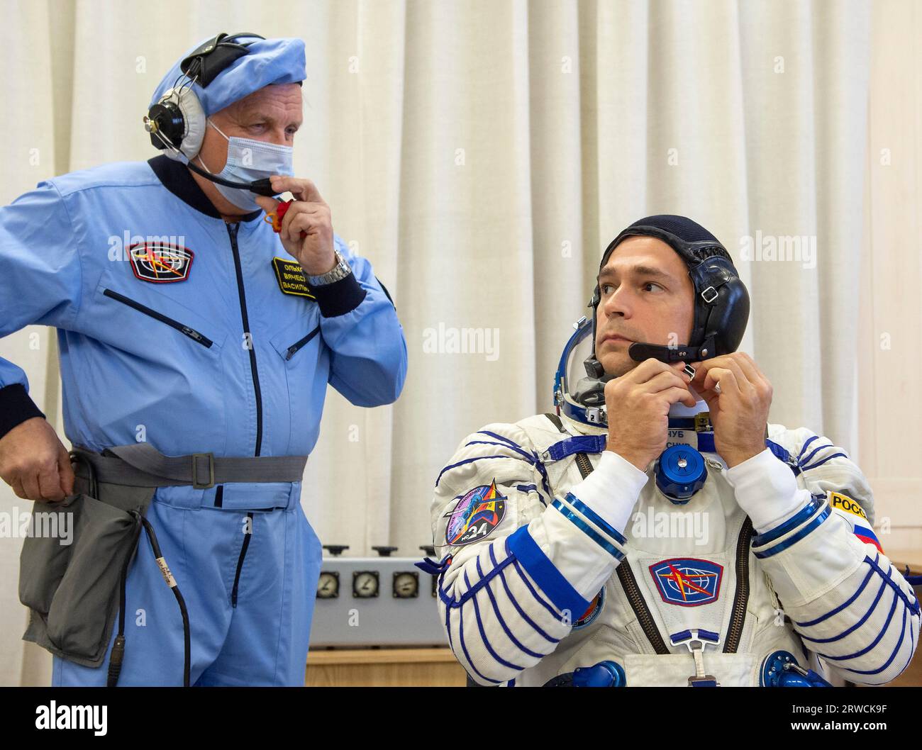 Baikonur , Kazakhstan. 15 September, 2023. Roscosmos cosmonaut Nikolai ...