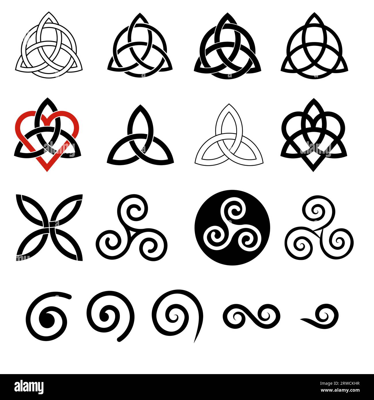Celtic style knots collection, vector illustration Stock Vector Image ...
