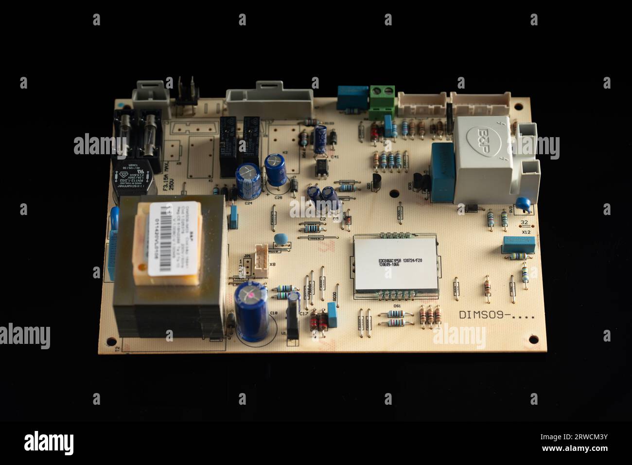 Heat-only boiler station motherboard without a relay Stock Photo - Alamy
