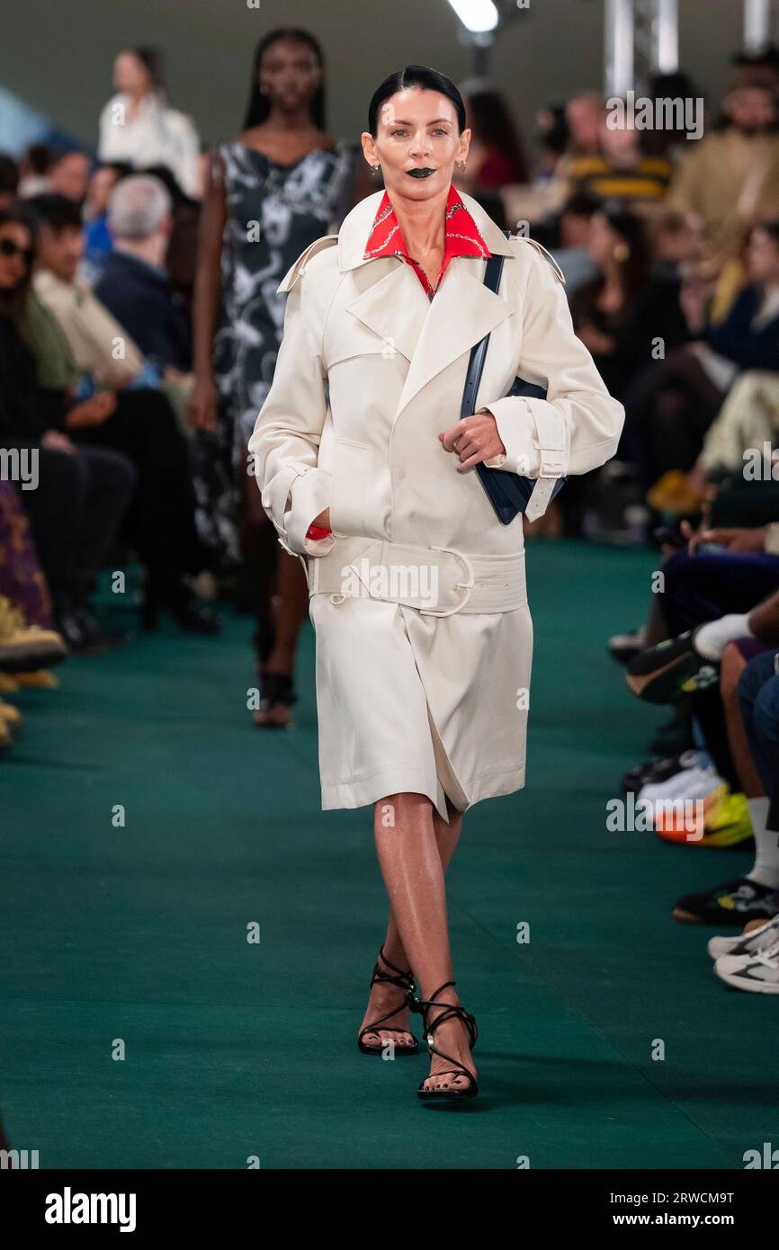 Liberty Ross wears a creation for the Burberry Spring Summer 2024 ...
