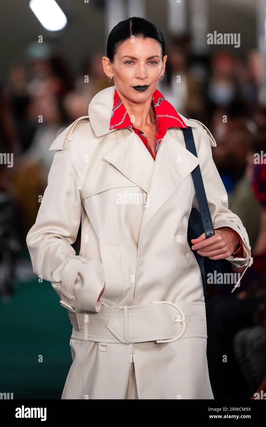 Liberty Ross wears a creation for the Burberry Spring Summer 2024 ...