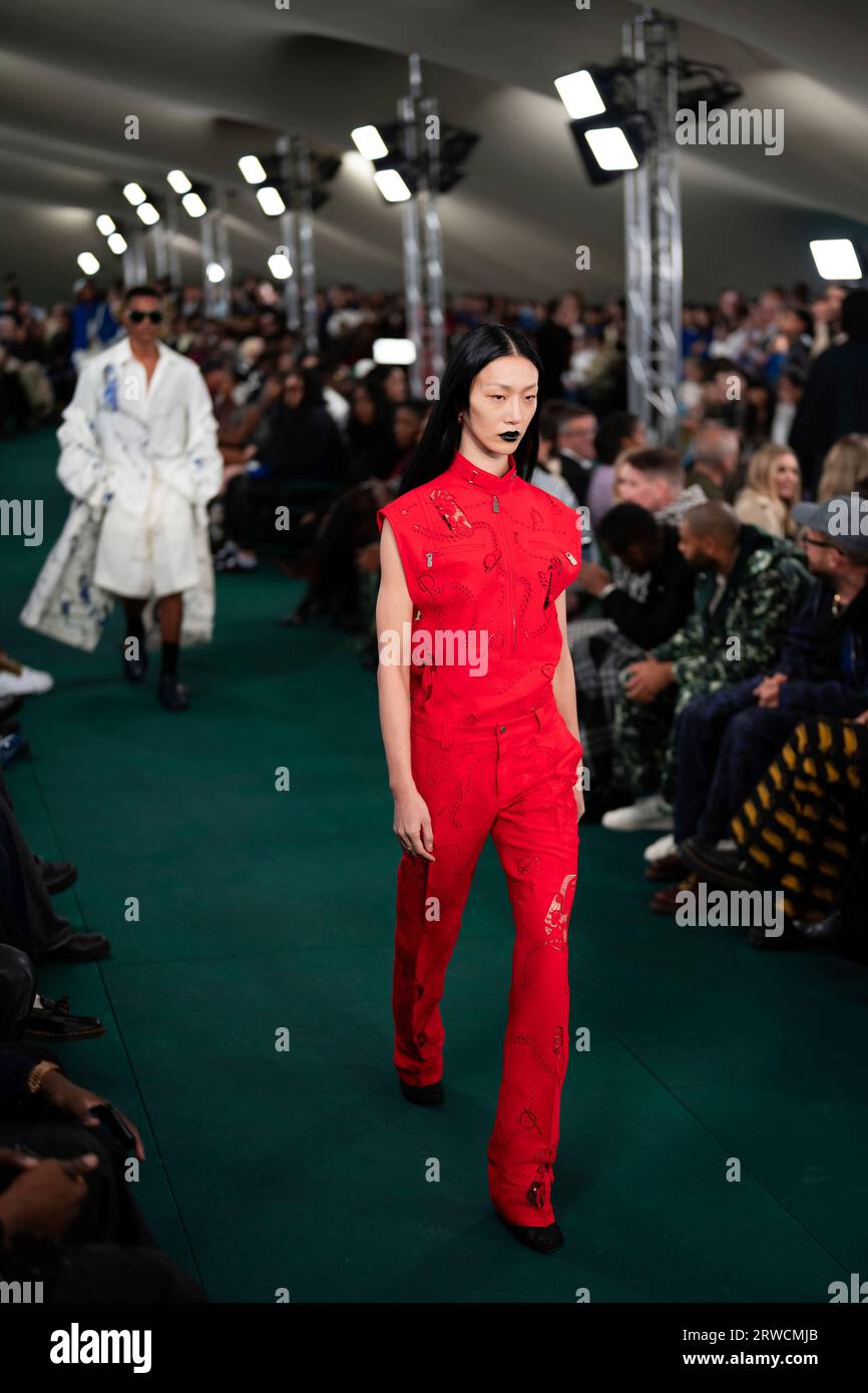 Models wear creations for the Burberry Spring Summer 2024 fashion ...