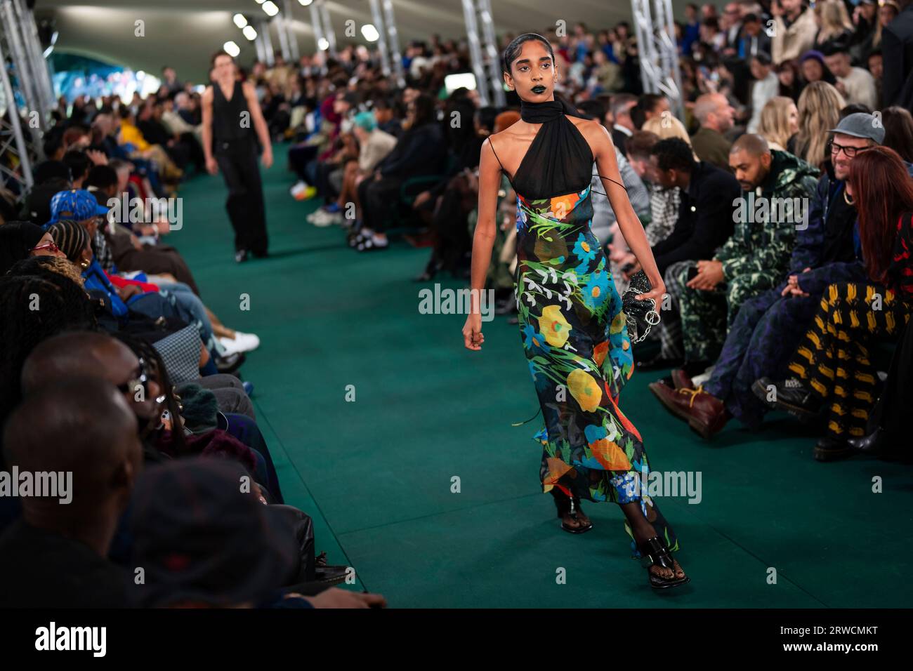 A model wears a creation for the Burberry Spring Summer 2024 fashion ...