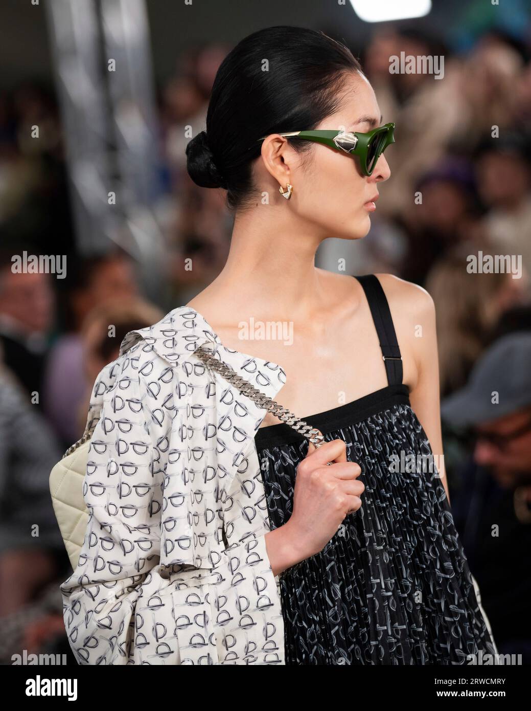 A model wears a creation for the Burberry Spring Summer 2024 fashion ...