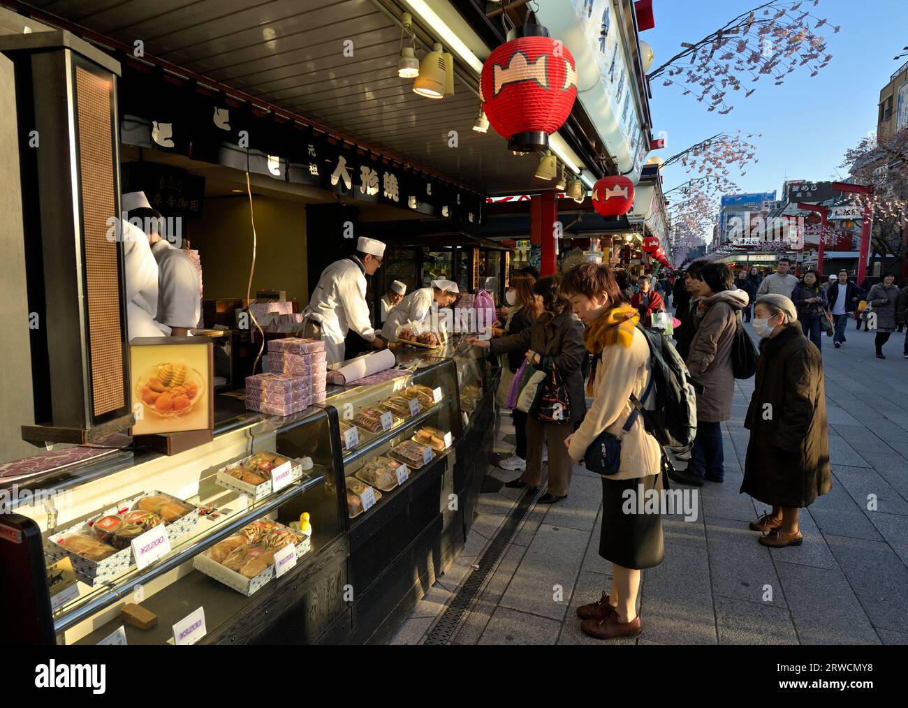 The scenic precinct of the Sensoji Temple in Asakusa during the cherry ...