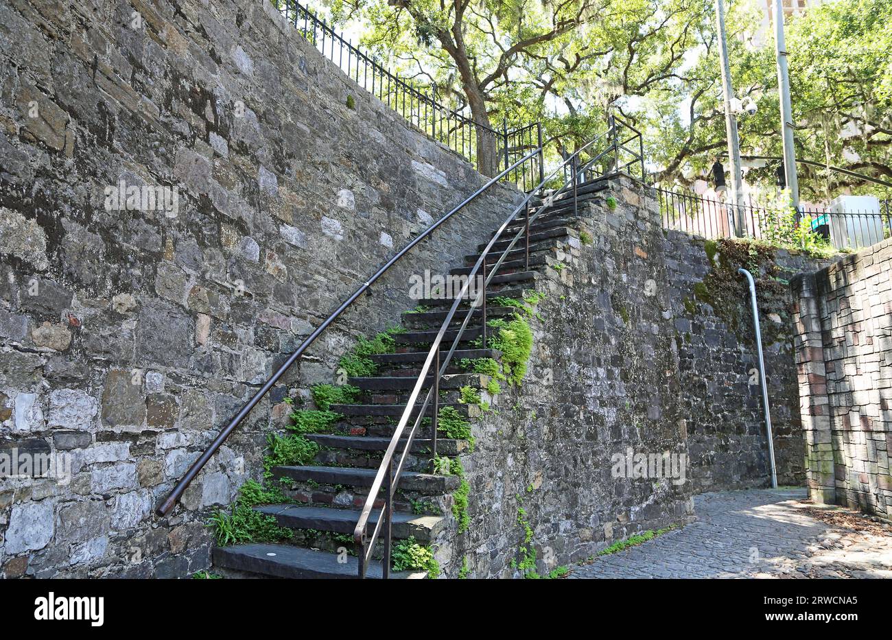 Historic steps in historic district - Savannah, Georgia Stock Photo - Alamy