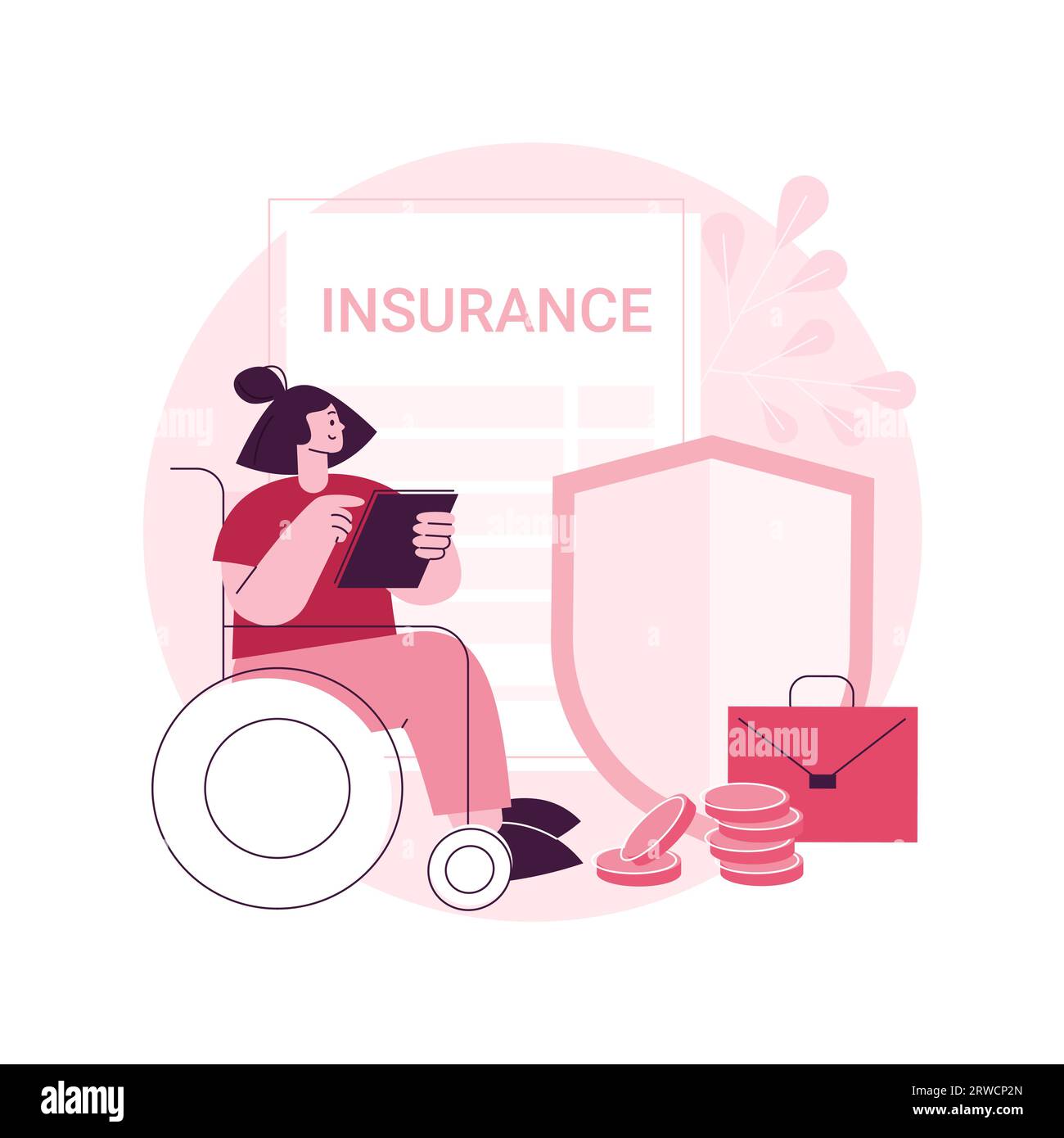 Disability insurance abstract concept vector illustration. Disability ...