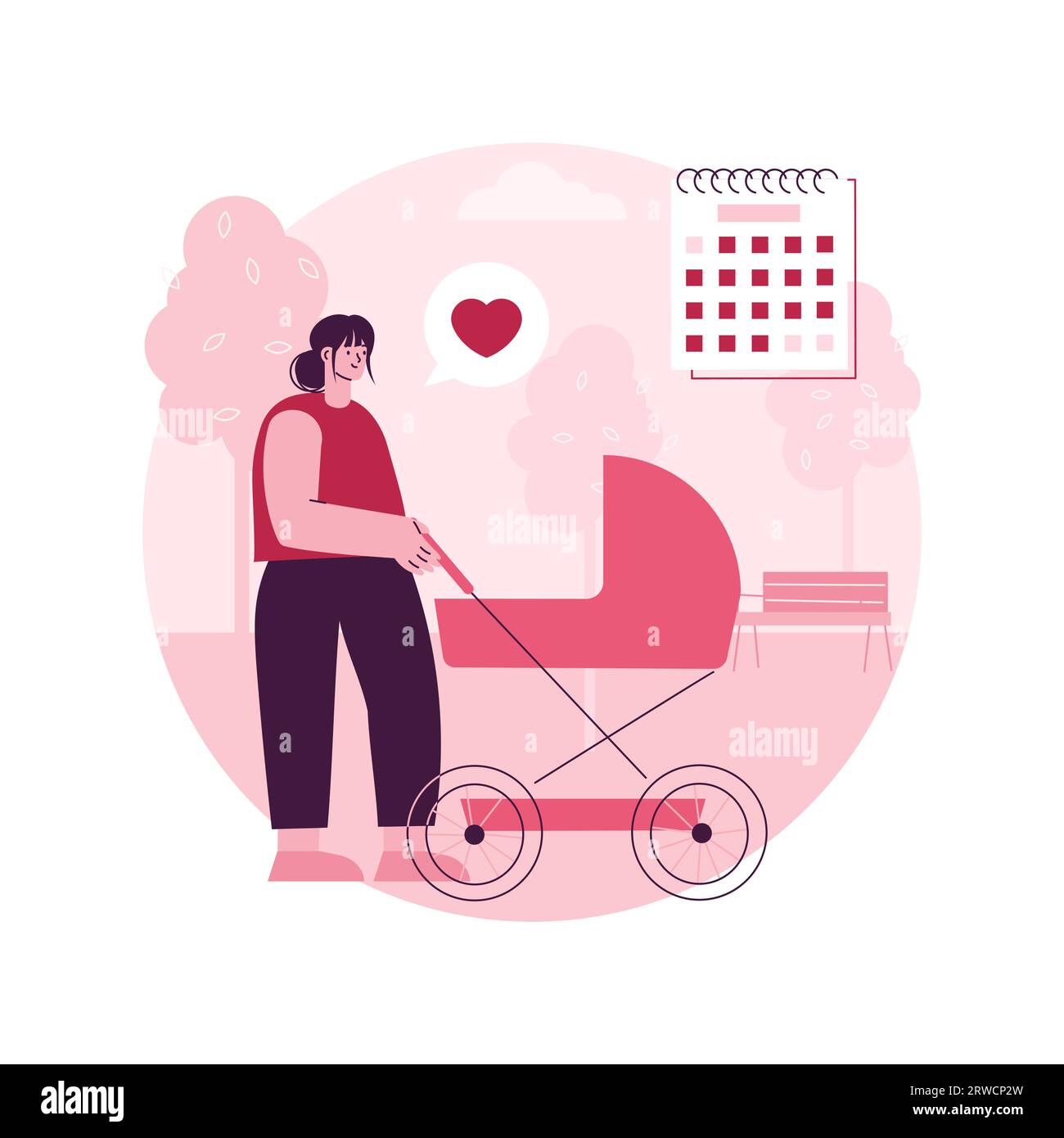Maternity leave abstract concept vector illustration. Pregnant woman ...