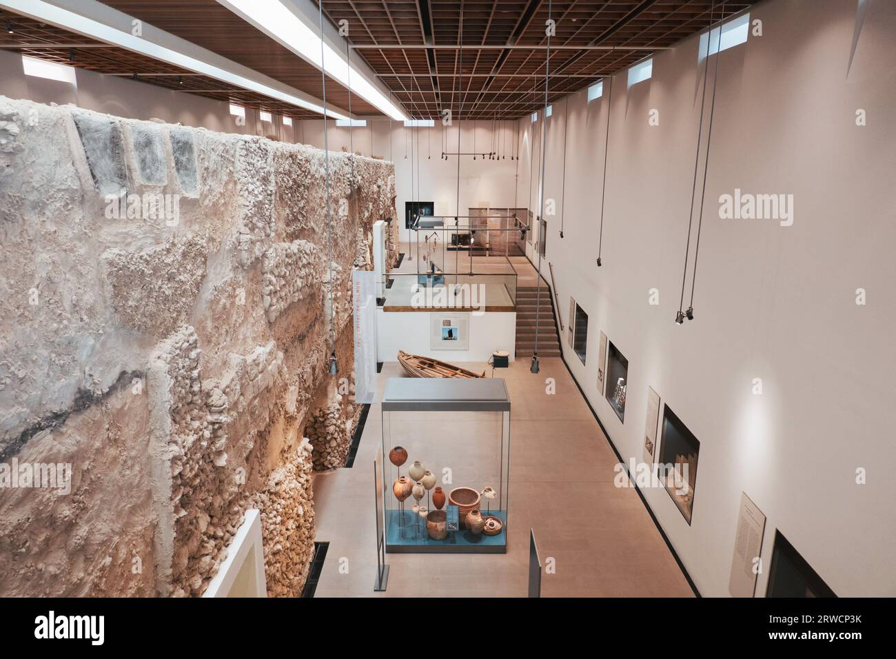 artefacts on display inside the Bahrain Fort Museum, designed by ...