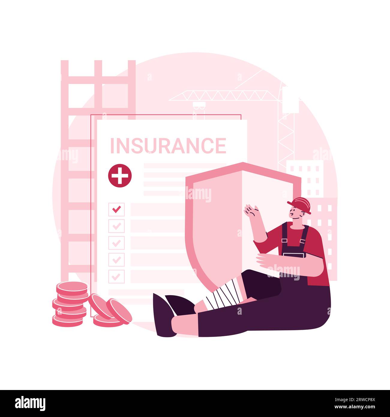 Metaphor broken ladder Stock Vector Images - Alamy