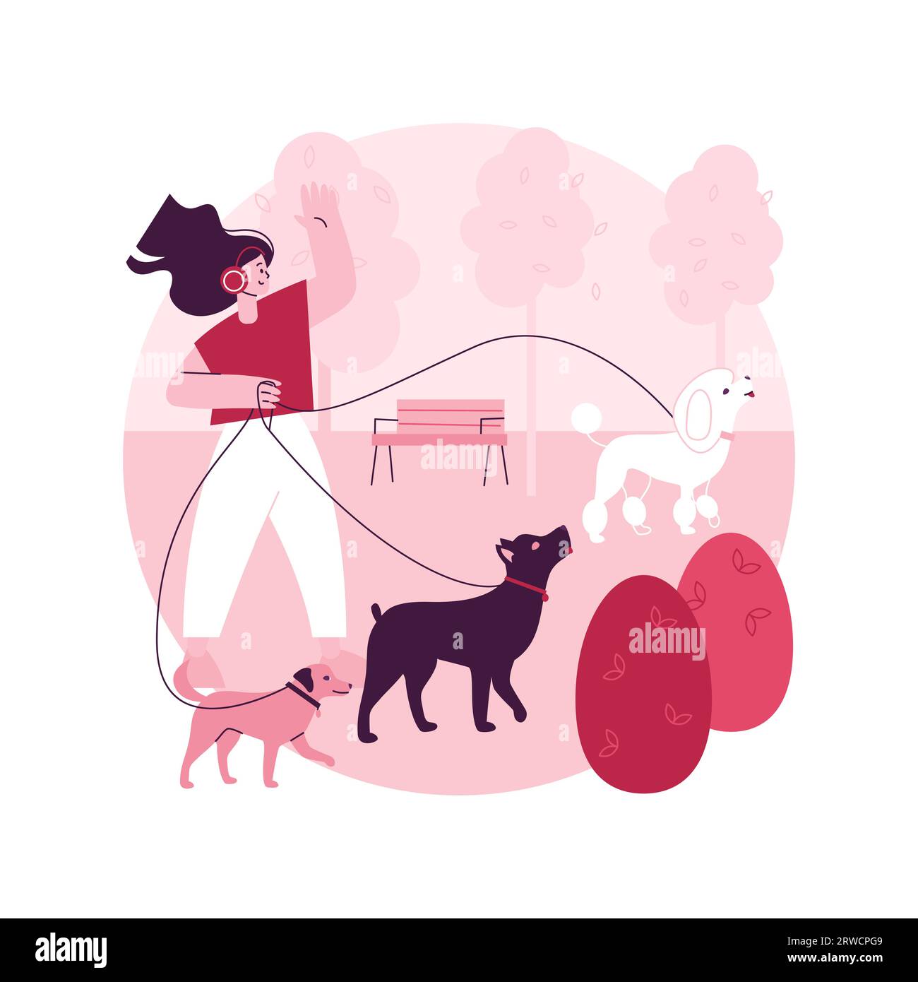 Pet services abstract concept vector illustration. Pet sitting and ...