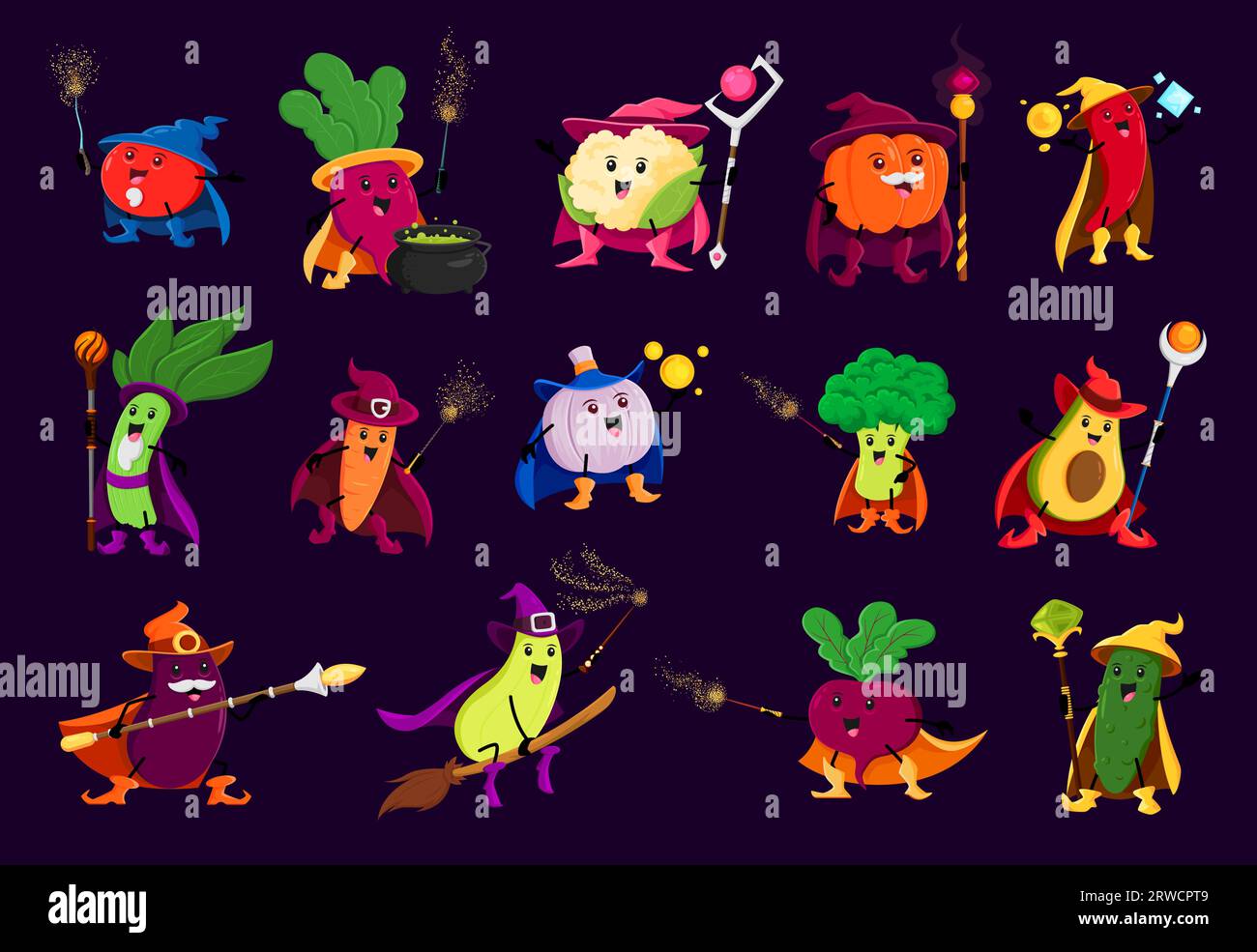 Halloween characters wizard witch hi-res stock photography and images ...