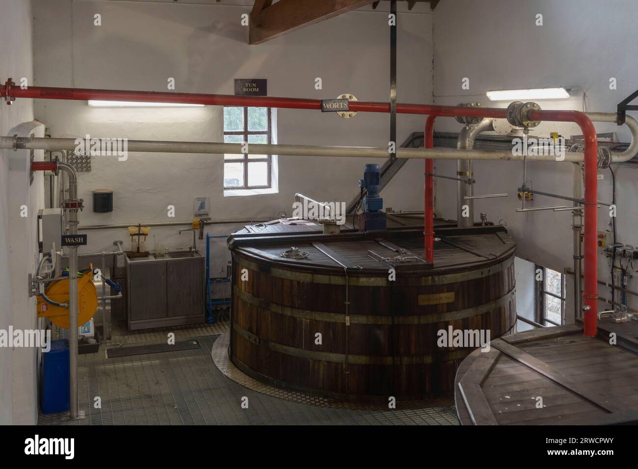 Washbacks in the Tun Room at Royal Lochnagar Distillery, a Visitor ...