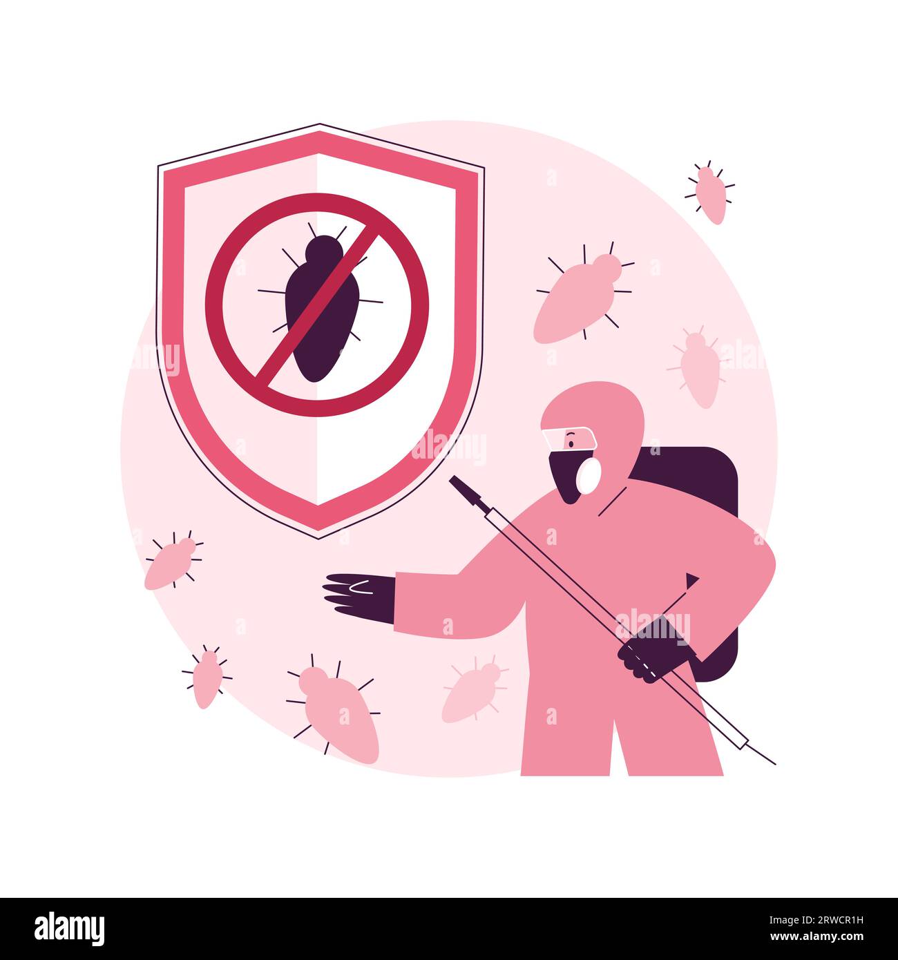 Home pest insects control abstract concept vector illustration. Pest ...