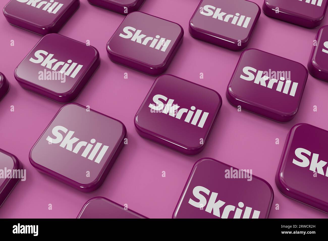 LONDON, UK - September 2023: Skrill online financial service provider ...