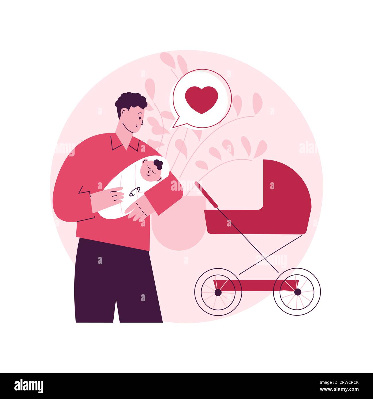 Fatherhood care abstract concept vector illustration. Fatherhood ...