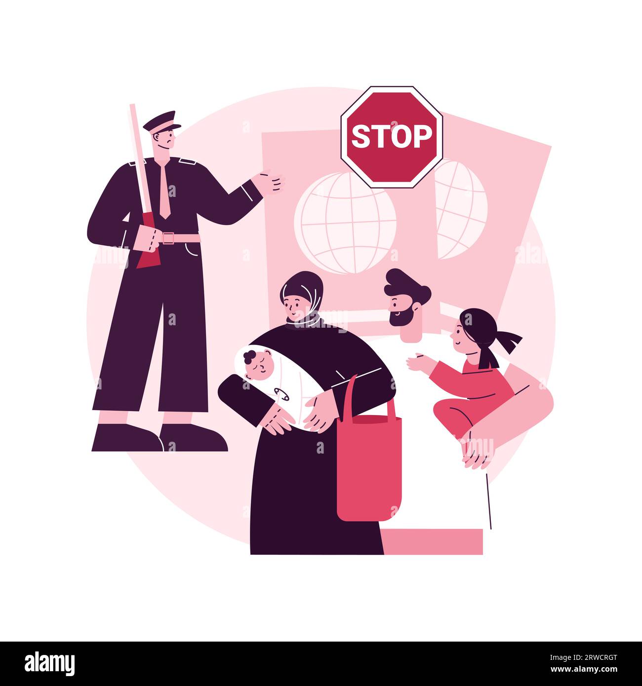 Migration policy abstract concept vector illustration. Migration report ...