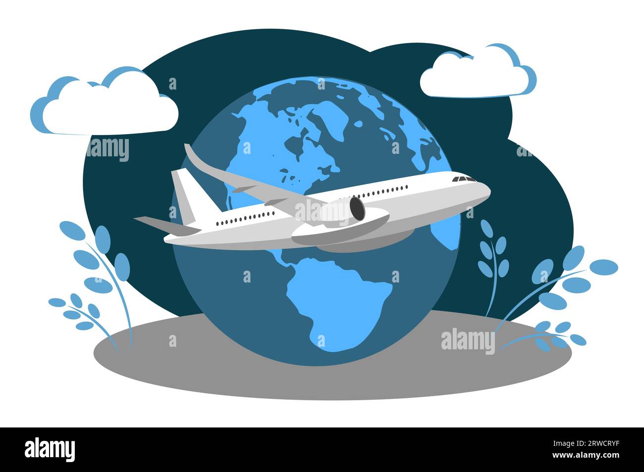 Front plane airport Stock Vector Images - Alamy