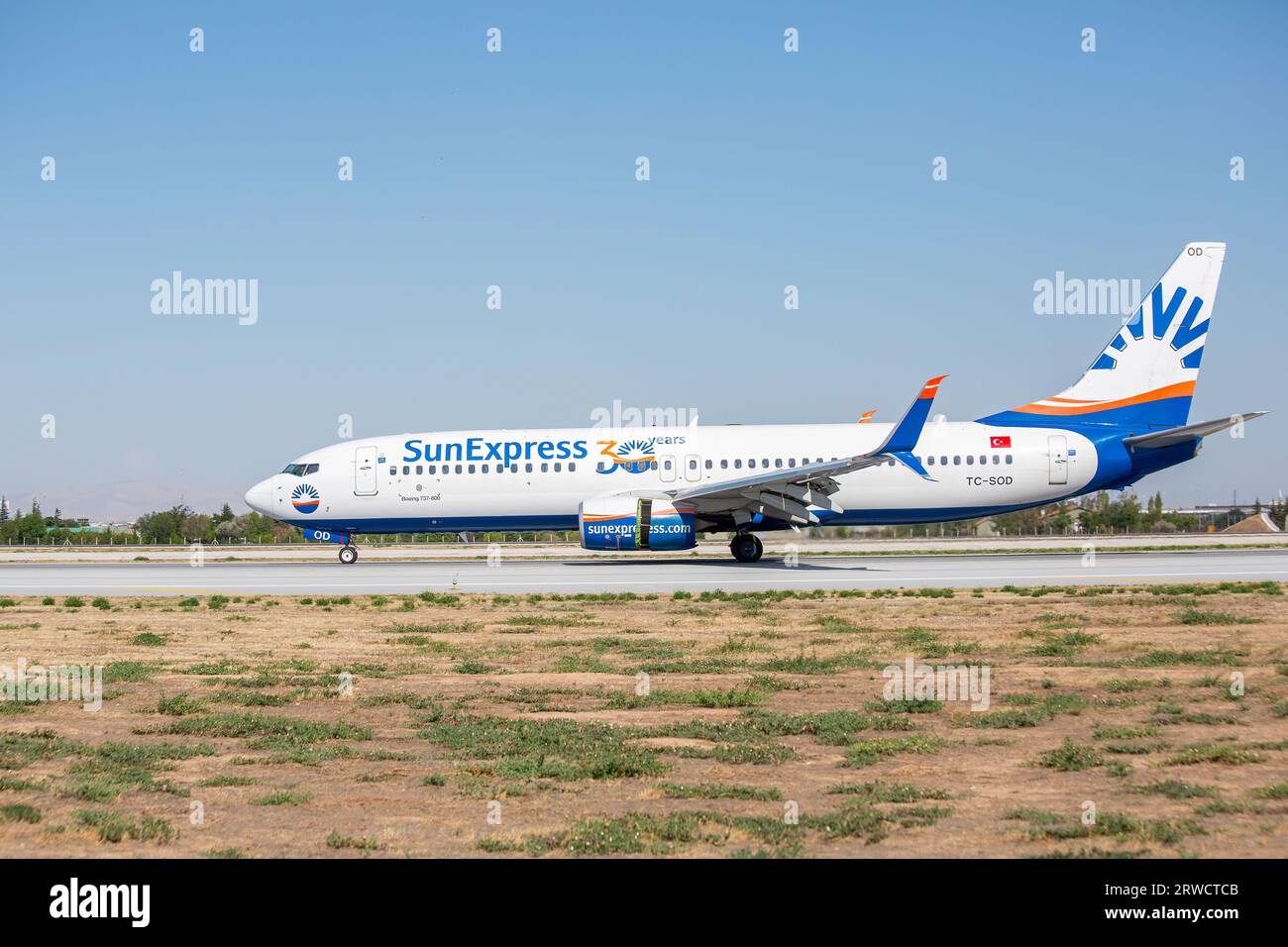 Antalya Turkey 07.01.2021: Sunexpress airlines plane takes off from ...