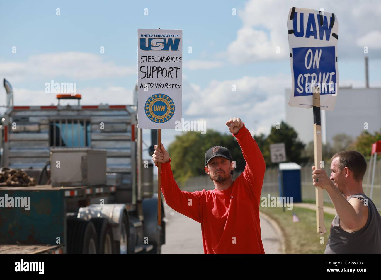Toledo, United States. 18th Sep, 2023. United Steel Worker Sean Marko ...