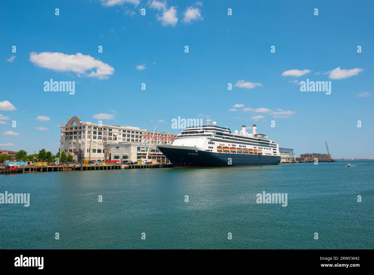 Rotterdam cruise ship by Holland American Line docked at Cruise Port in ...