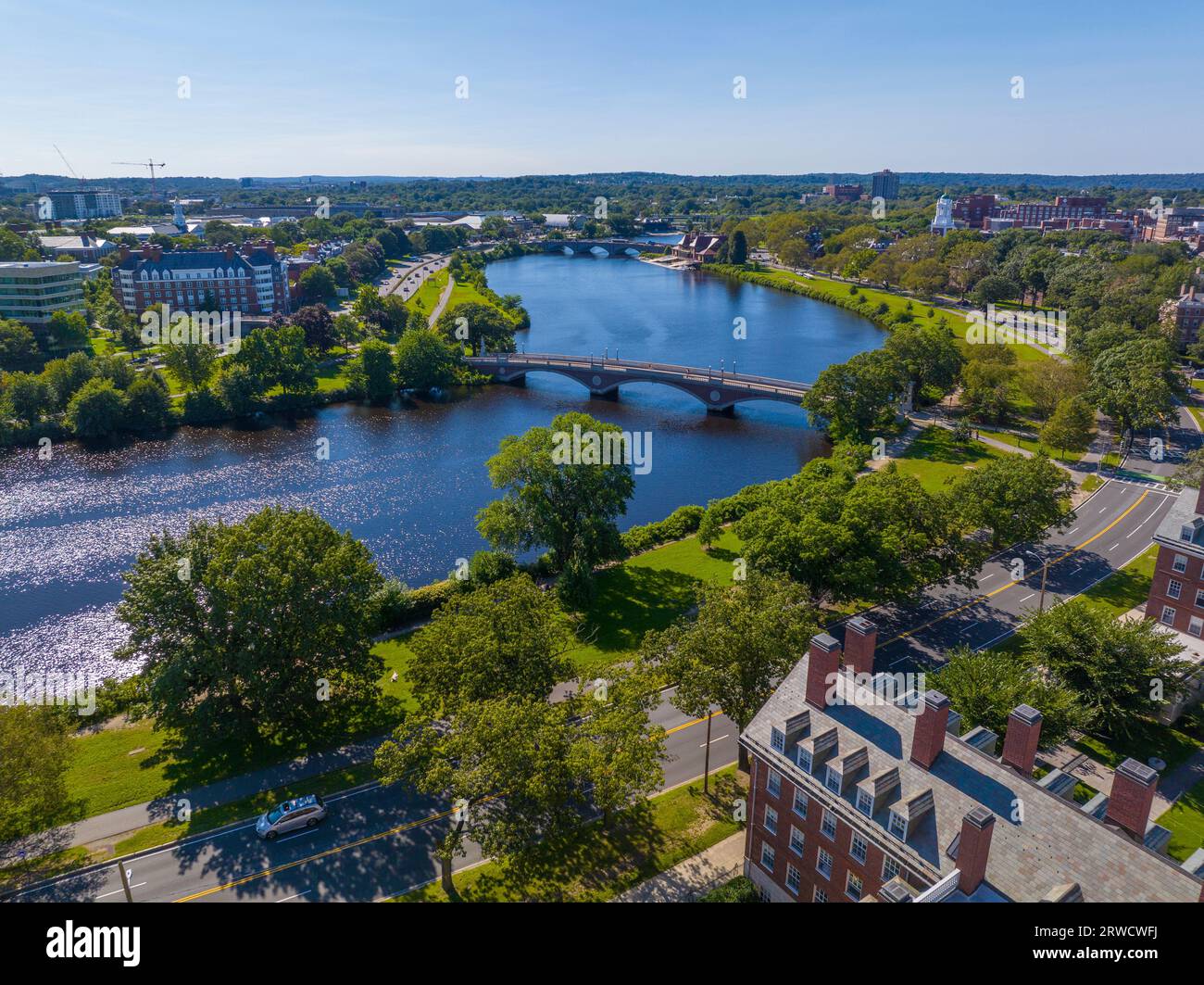 Aerial view of campus in us hi-res stock photography and images - Alamy