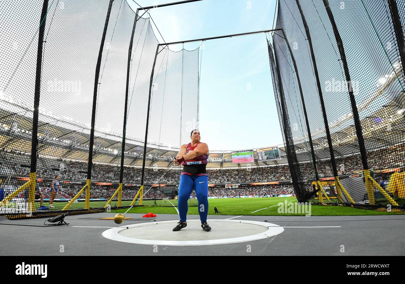 DeAnna Price of the USA competing in the women hammer group B on day ...
