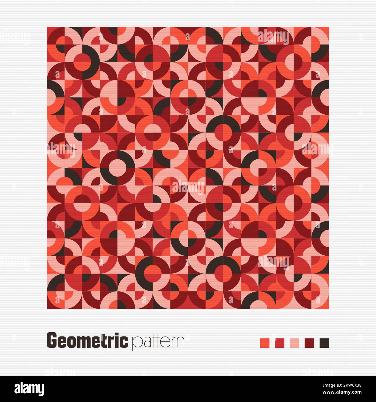 Geometric trendy pattern, Bauhaus style. Modern colorful background with simple elements. Retro ...
