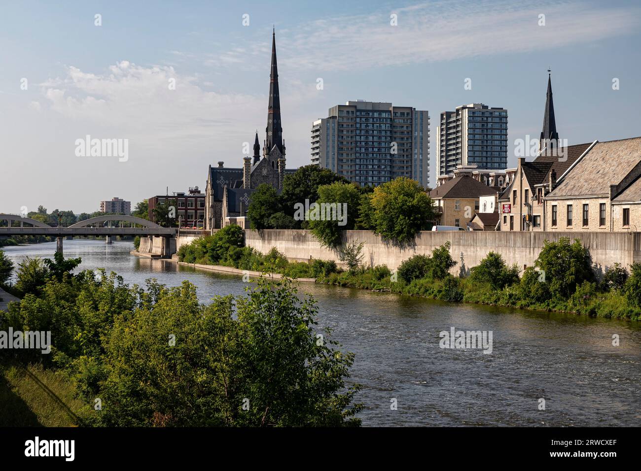 View of Cambridge (Galt) Skyline 2023. Cambridge Ontario Canada Stock ...
