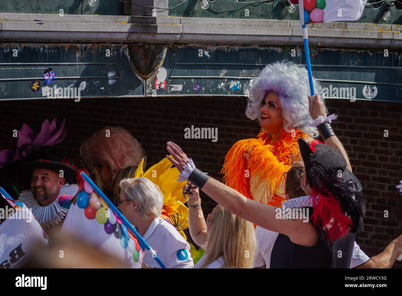 September 2, 2023, Leiden, Netherlands, First Pride with colorful ...