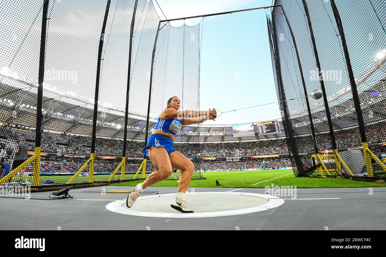 Stamatia Scarvelis of Greece competing in the women hammer group B on ...
