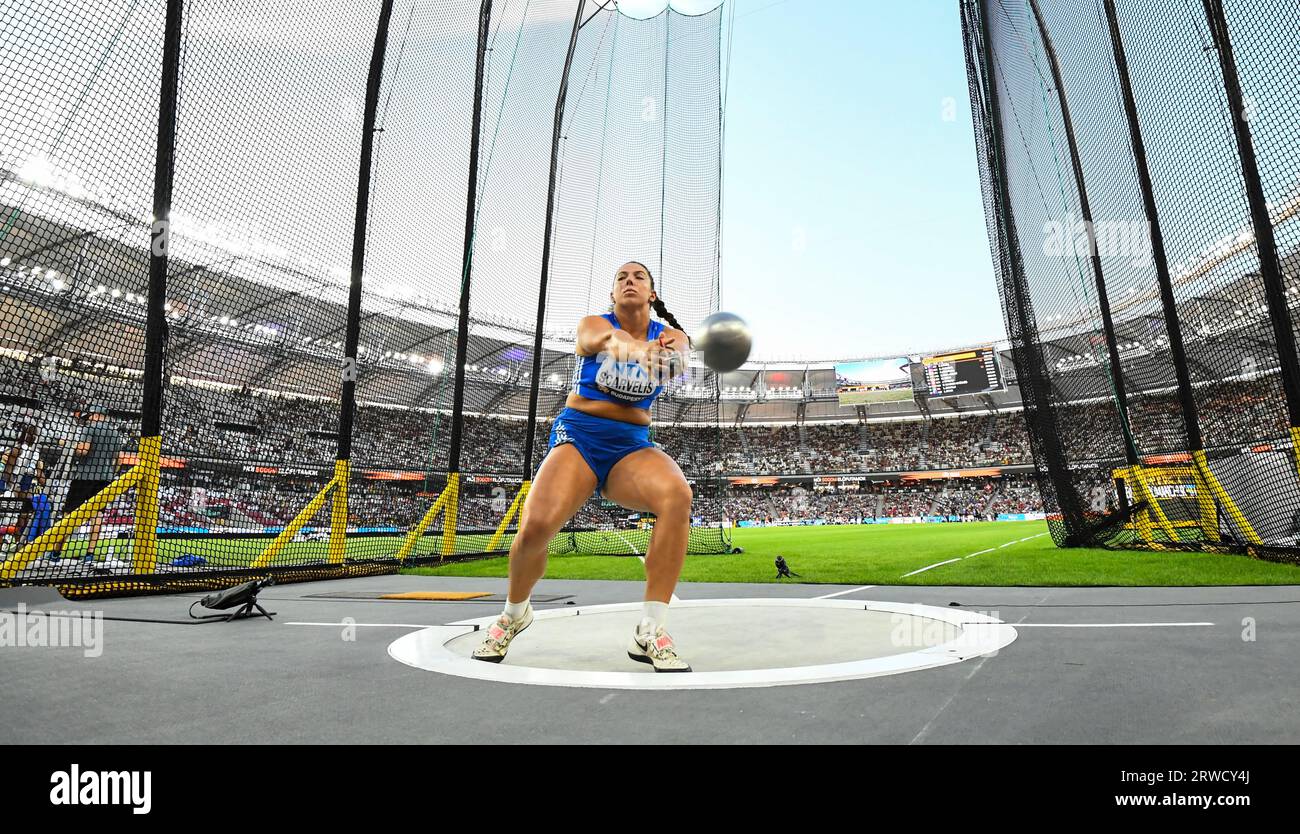 Stamatia Scarvelis of Greece competing in the women hammer group B on ...