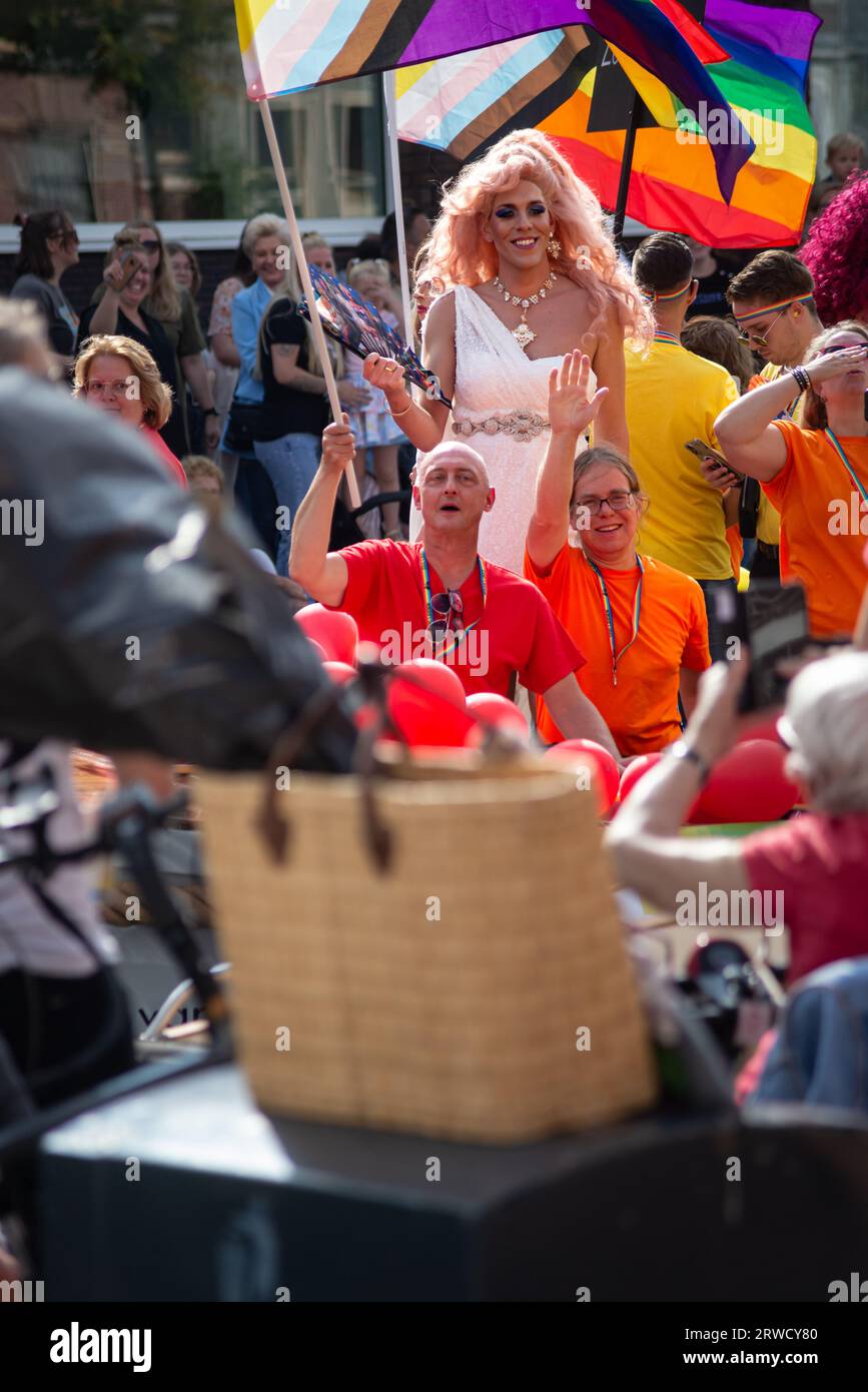 September 2, 2023, Leiden, Netherlands, First Pride with colorful ...