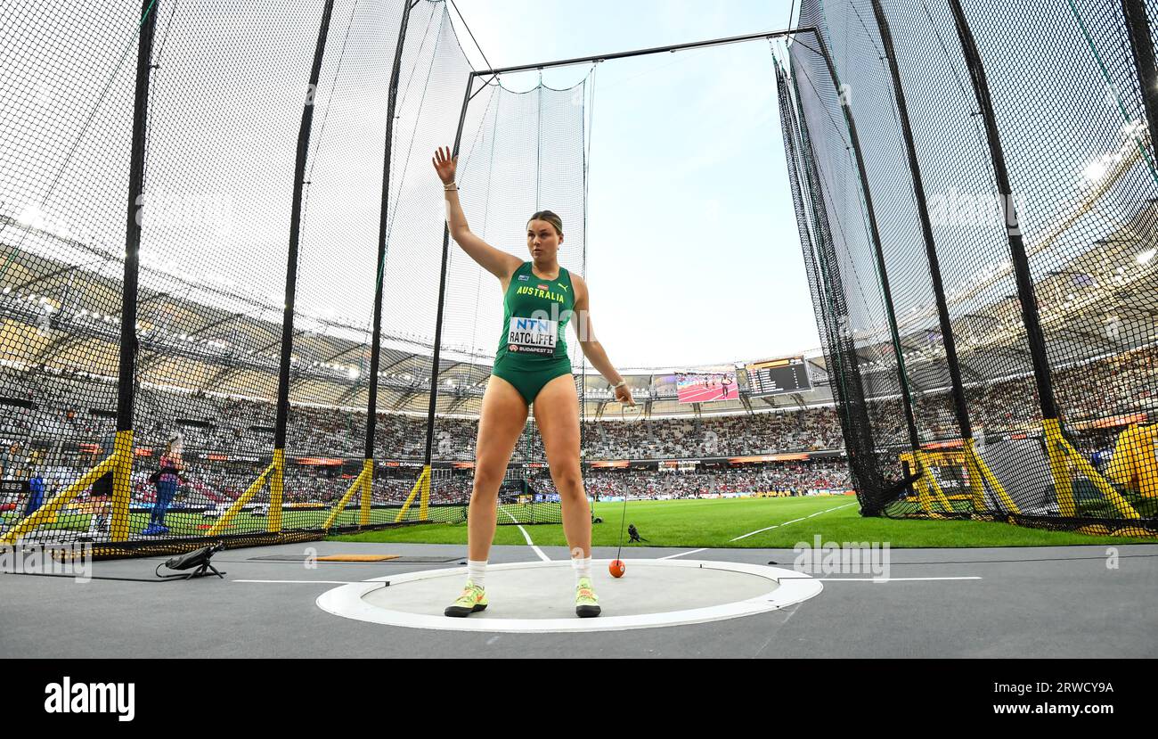 Stephanie Ratcliffe of Australia competing in the women hammer group B ...