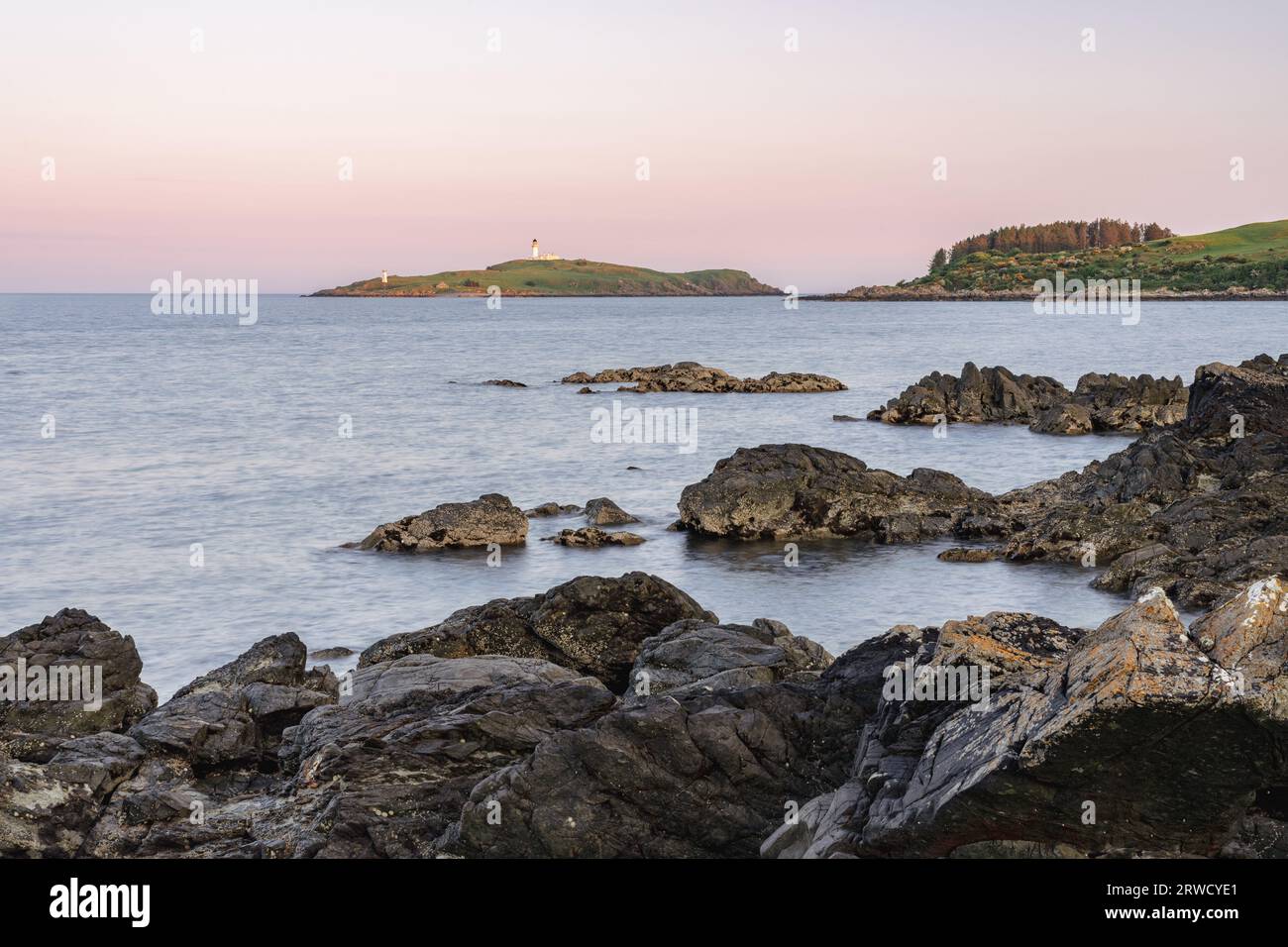 Little Ross lighthouse on the Solway coast Stock Photo - Alamy