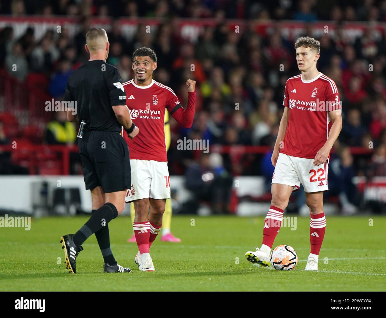 Nottingham Forest's Morgan Gibbs-White and Ryan Yates appeal to referee ...