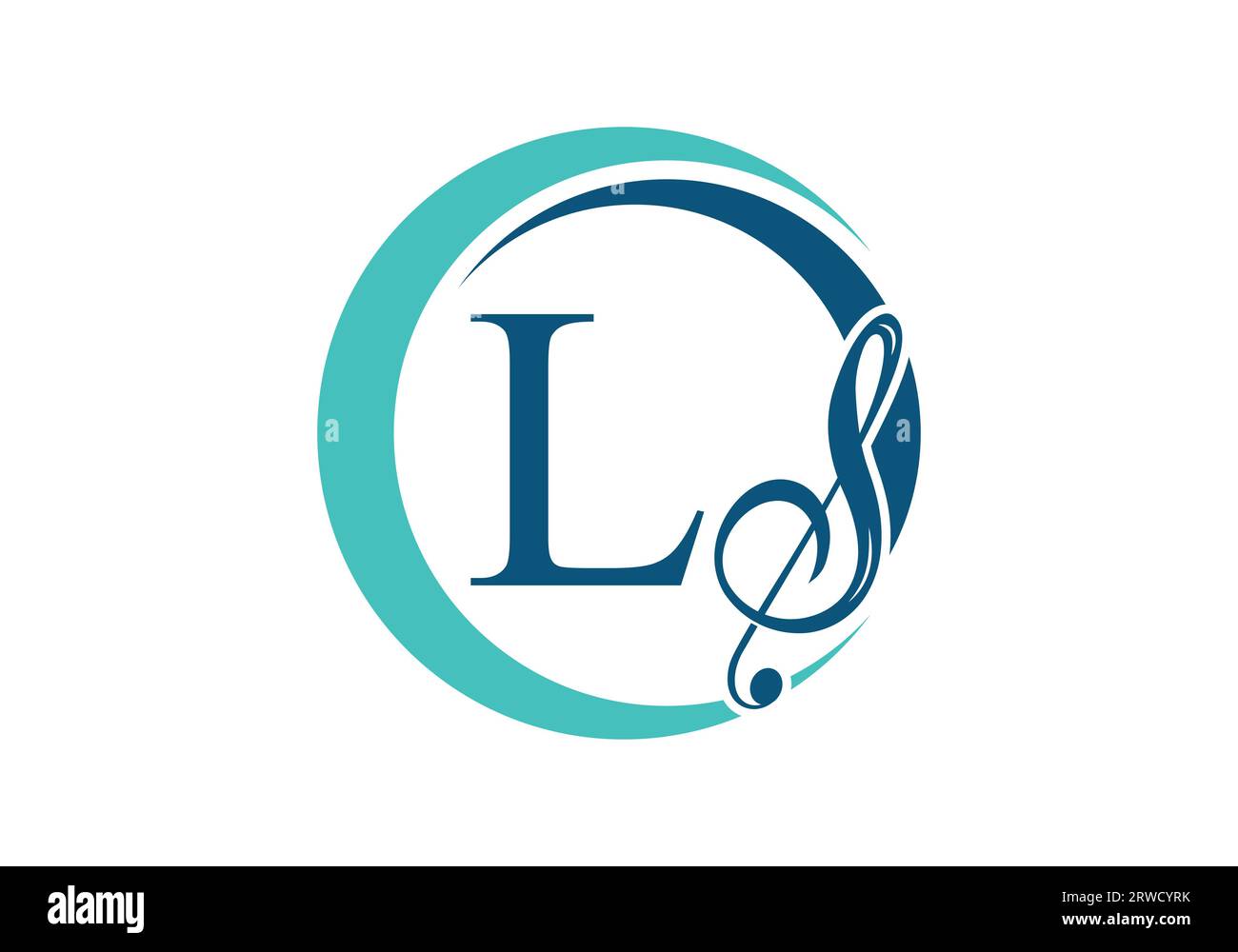 Initial Letter L with a musical note Logo. Musical sign symbol. Font ...