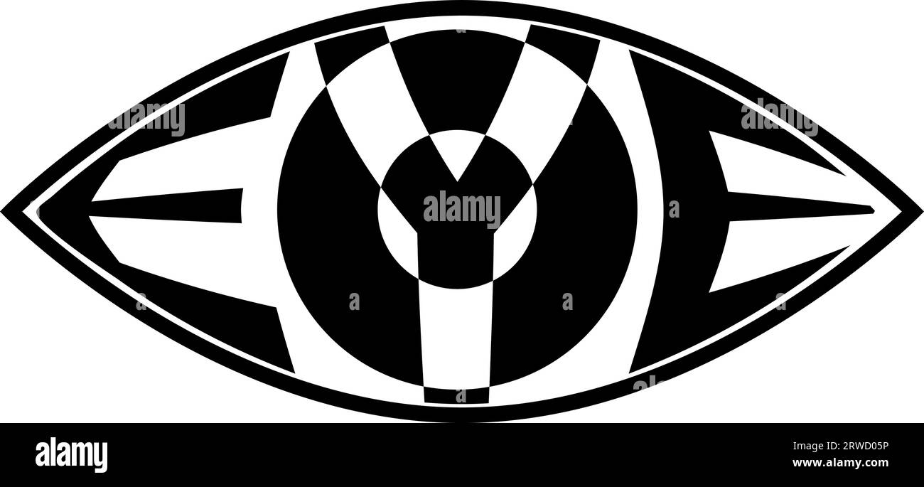 Eye icon text, word eye inside, concept big brother Stock Vector Image ...