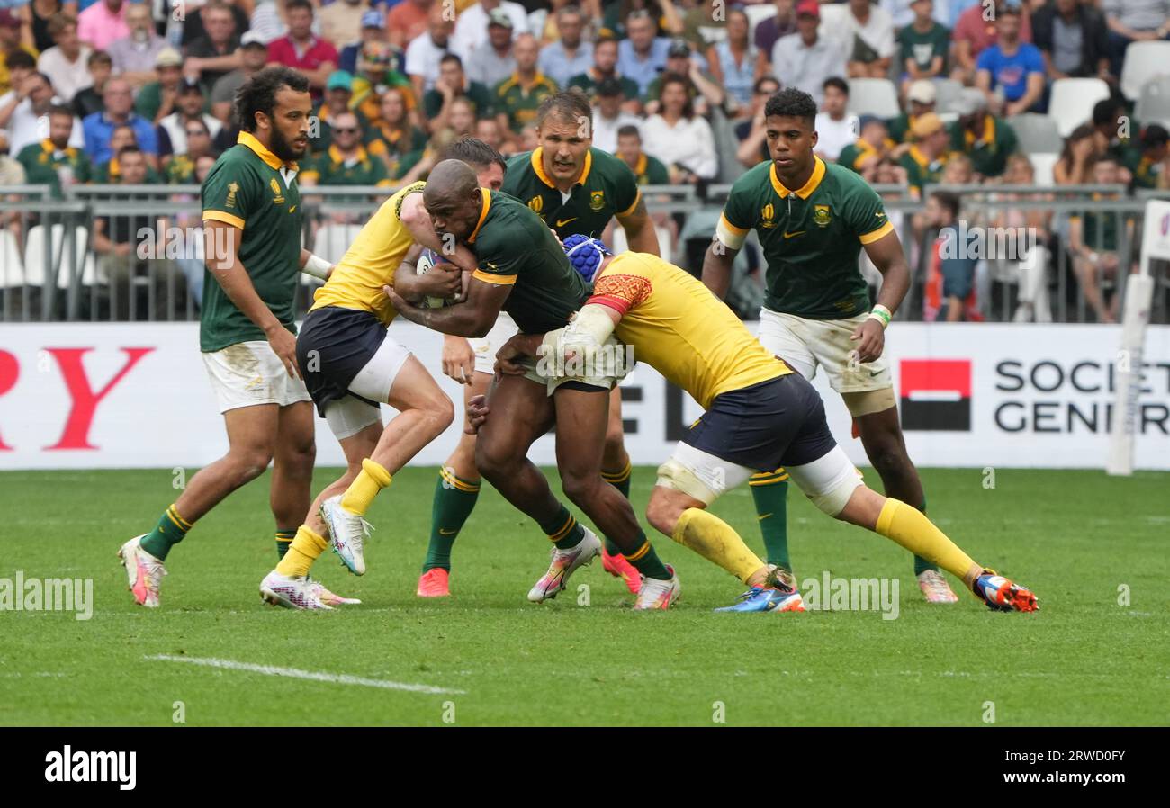 Jaden HENDRIKSE , Makazole MAPIMPI of South Africa during the World Cup ...