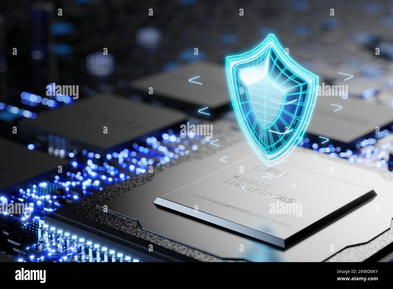 Cyber Security Microchip Cryptography Protection Of Personal