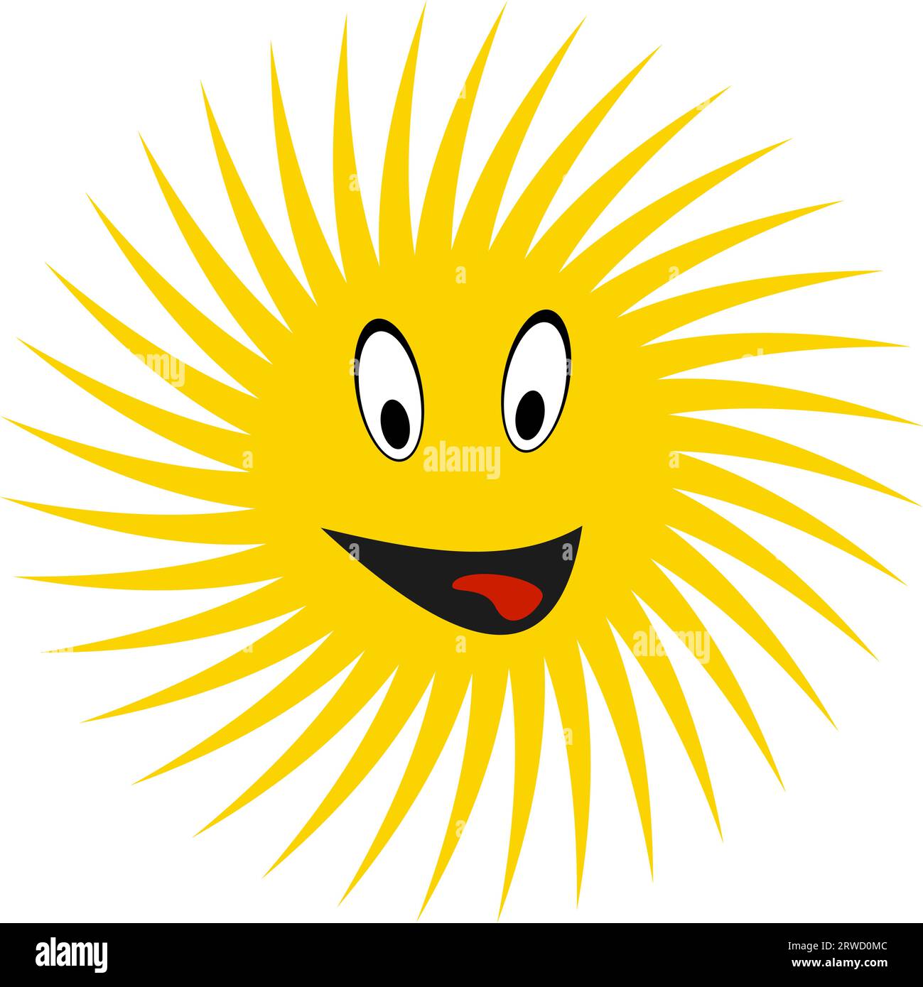 Happy sun play ape shows tongue mouth, concept happy summer Stock ...