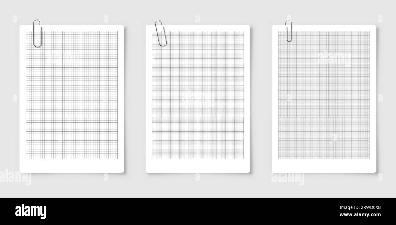Sheet of graph paper with grid. Millimeter paper texture, geometric ...