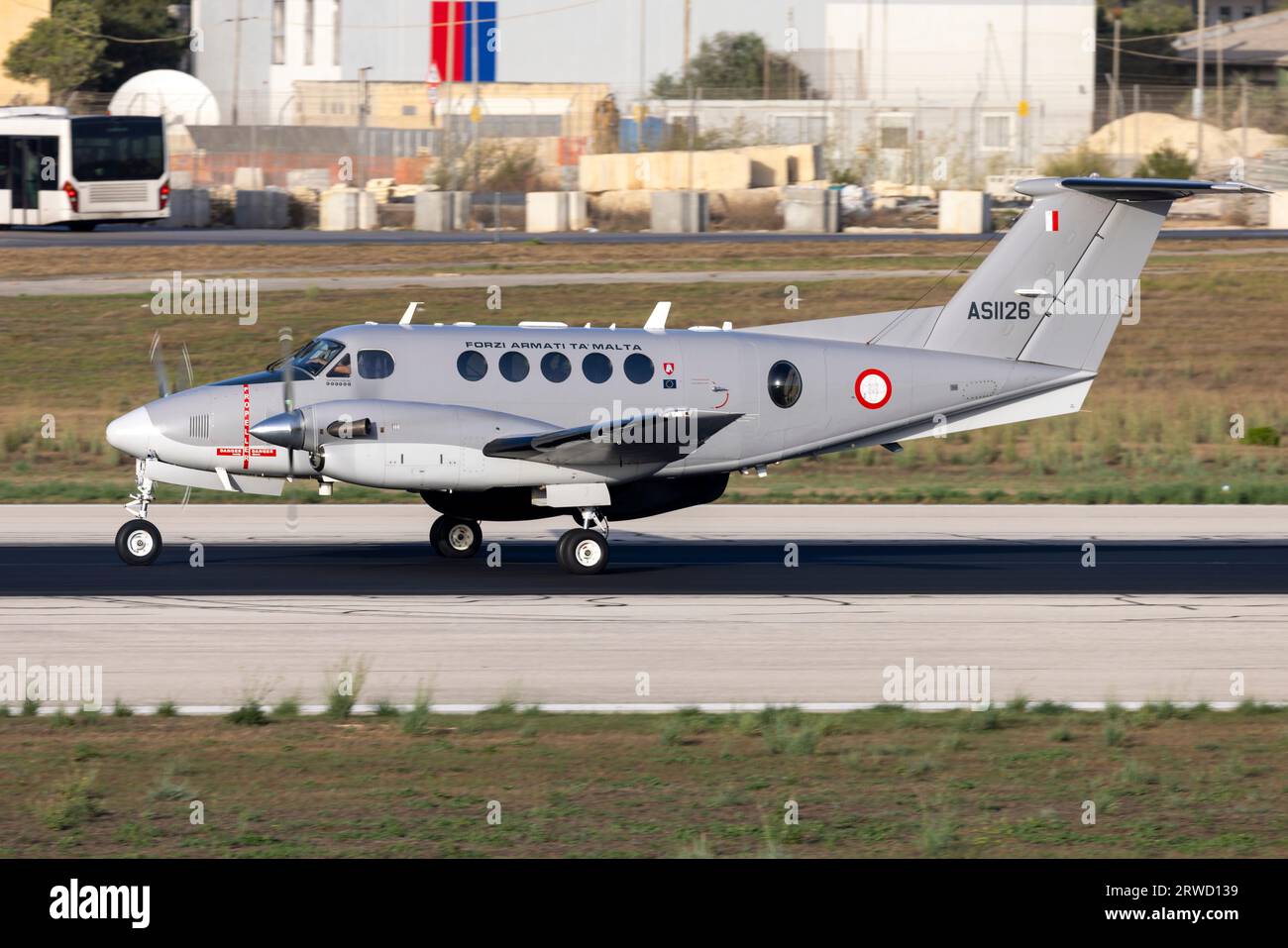 Maltese Armed Forces Hawker Beechcraft B200 King Air (REG: AS1126) just ...