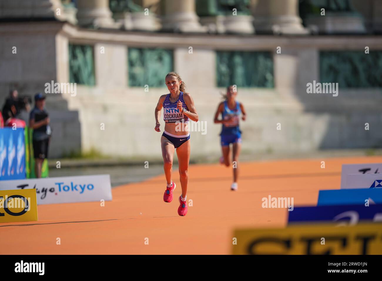 Natasha Cockram participating in the marathon at the World Athletics ...