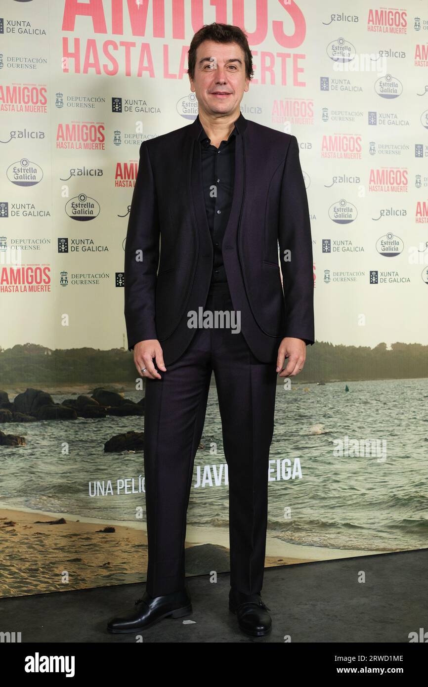 Javier veiga during the photocall of the premiere of the film "Friends ...