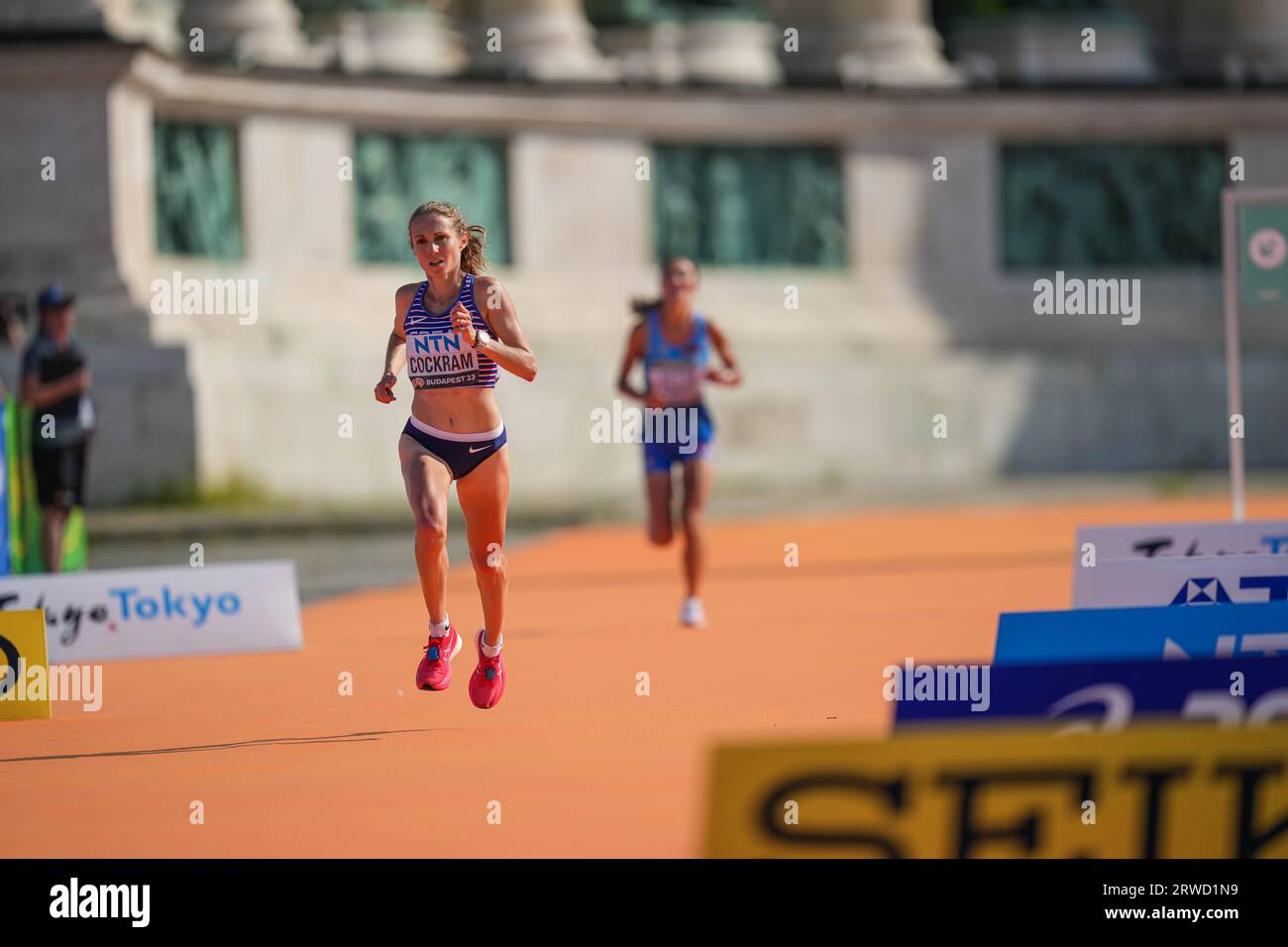 Natasha Cockram participating in the marathon at the World Athletics ...